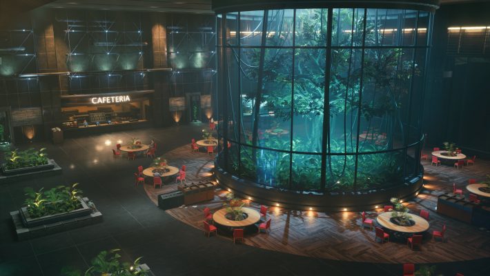FFVII Remake Shinra Building Floor 63 Recreational Facility Art Shared